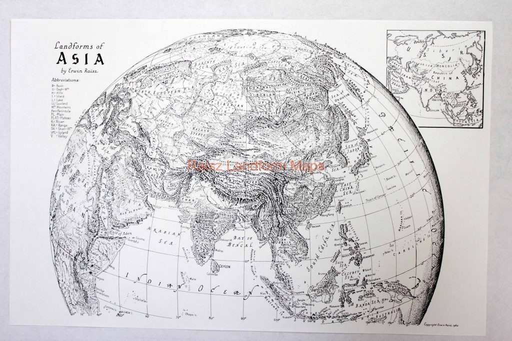 Asia – Raisz Landform Maps